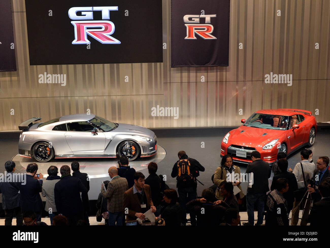 Tokyo, Japan. 19th Nov, 2013. Nissan unveils new GT-R models to the ...