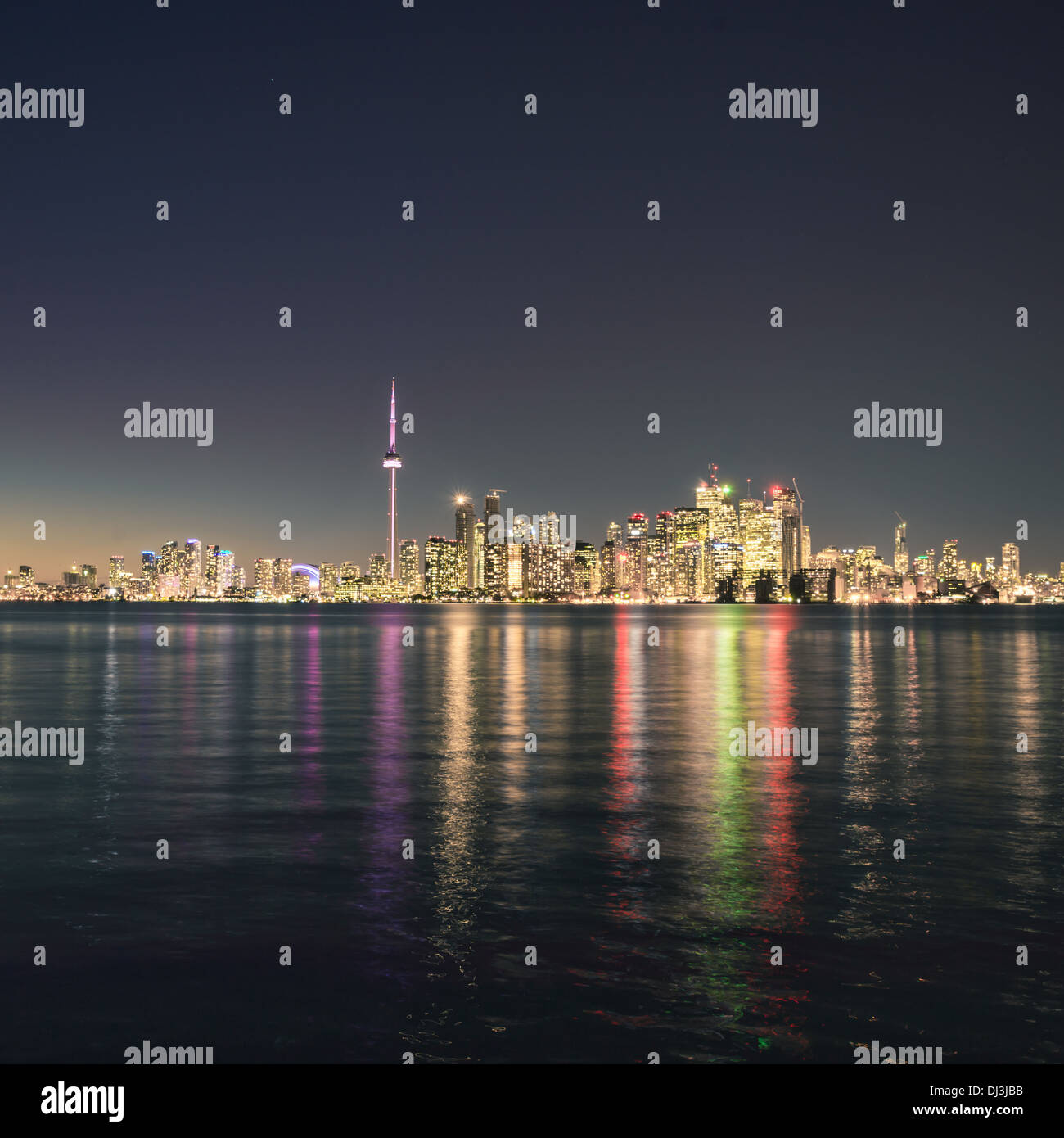 Night scene of downtown Toronto during early winter time Stock Photo ...