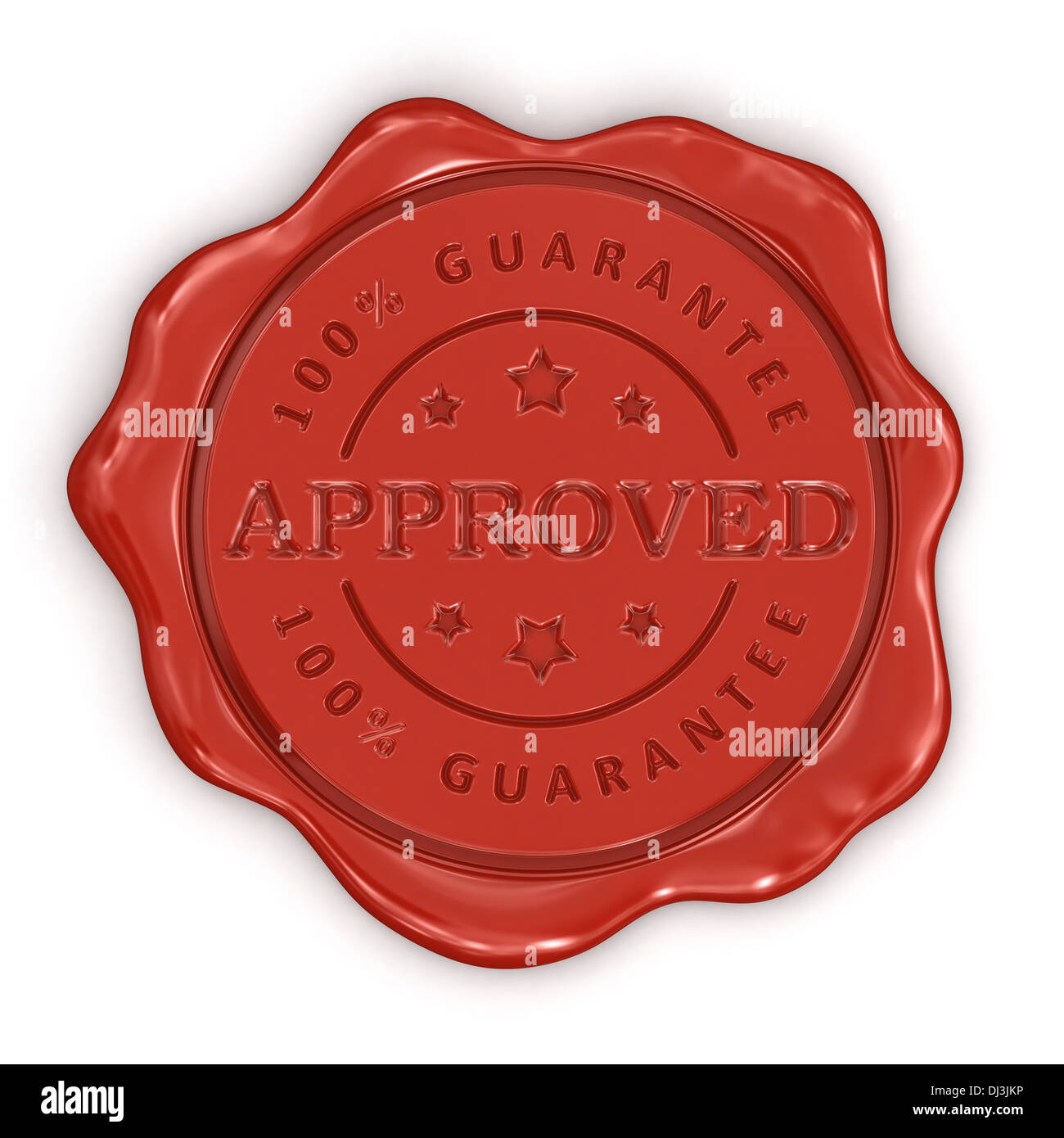 Wax Stamp Approved (clipping path included Stock Photo - Alamy