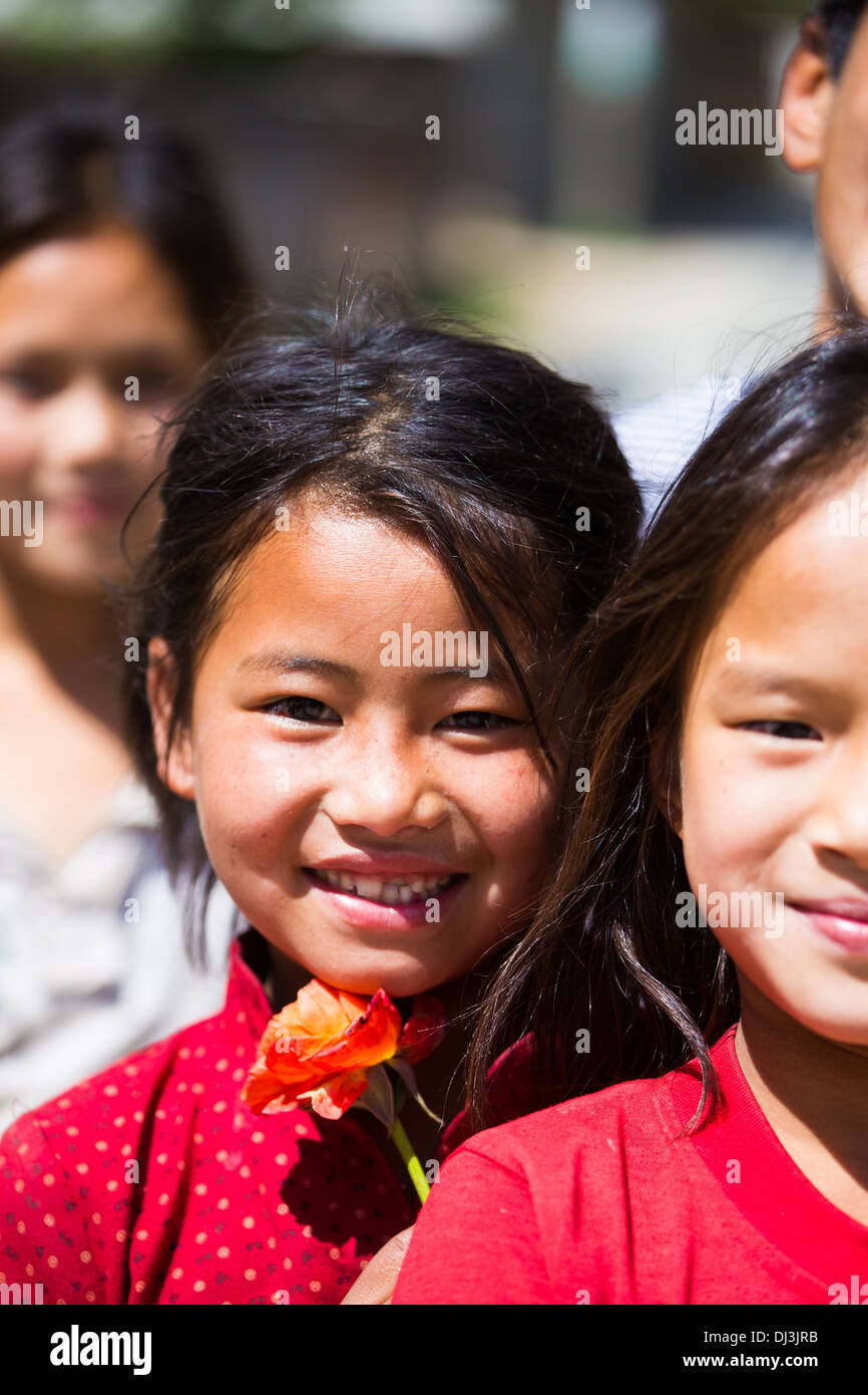 Nepalese girls, Kathmandu, Nepal Stock Photo - Alamy