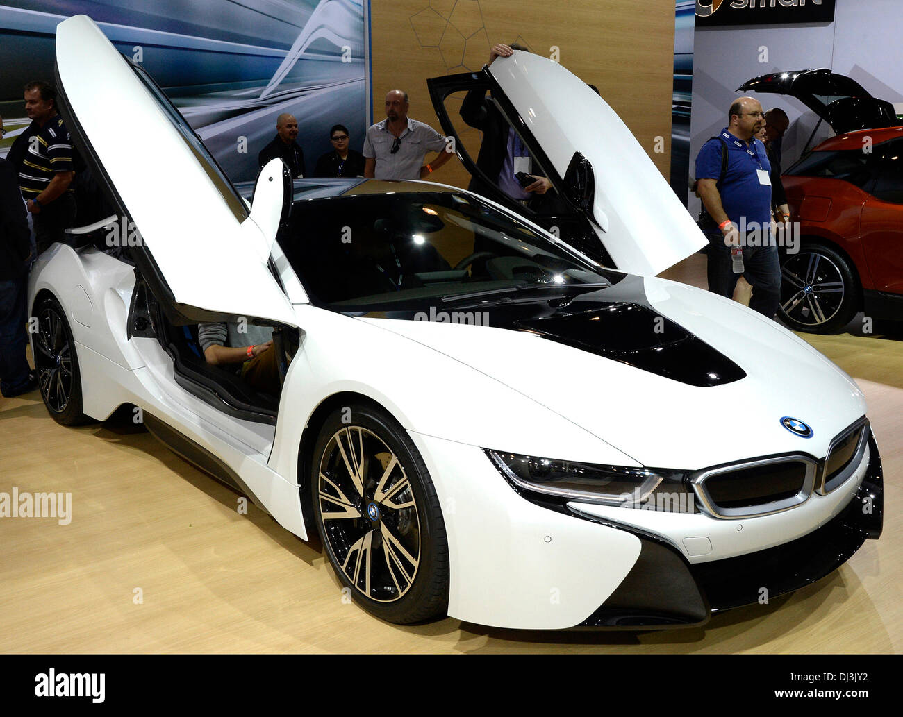 Los Angeles, California, USA. 20th Nov, 2013. BMW i8 concept car on display during the 2013 Los ...