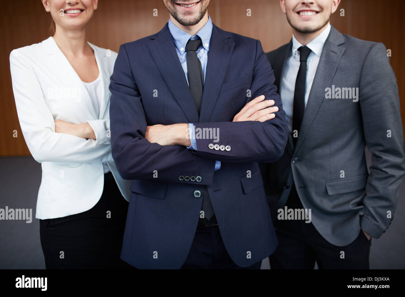 Group of smiling business partners in suits Stock Photo - Alamy