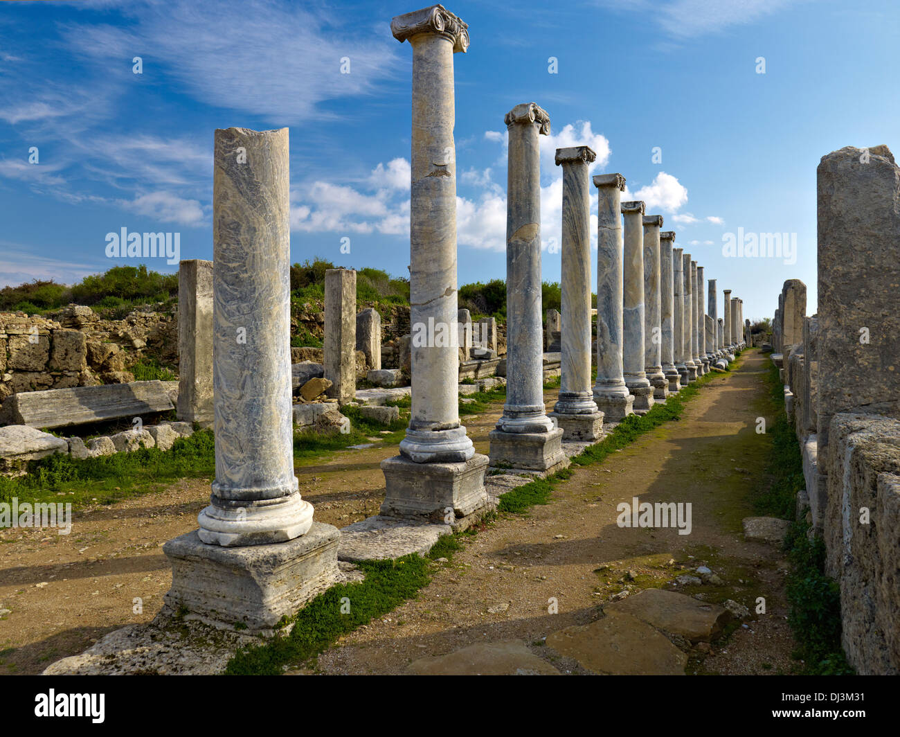 Pillars of the Agora, ancient city of Perga, Turkey Stock Photo - Alamy