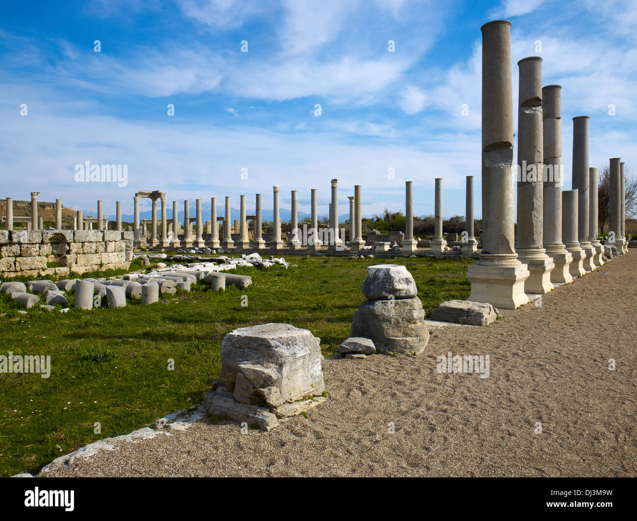 Pillars of the Agora, ancient city of Perga, Turkey Stock Photo - Alamy