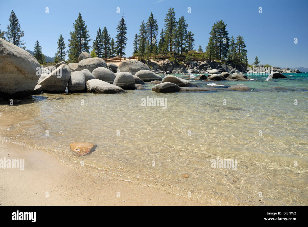Rocks at Sand Harbor State Park Beach Stock Photo - Alamy