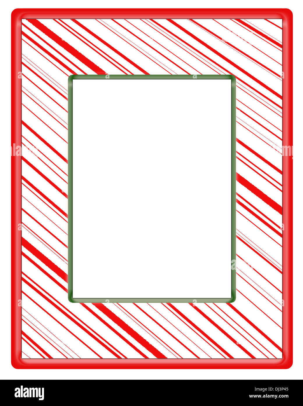 Illustration of a red striped picture frame Stock Photo - Alamy