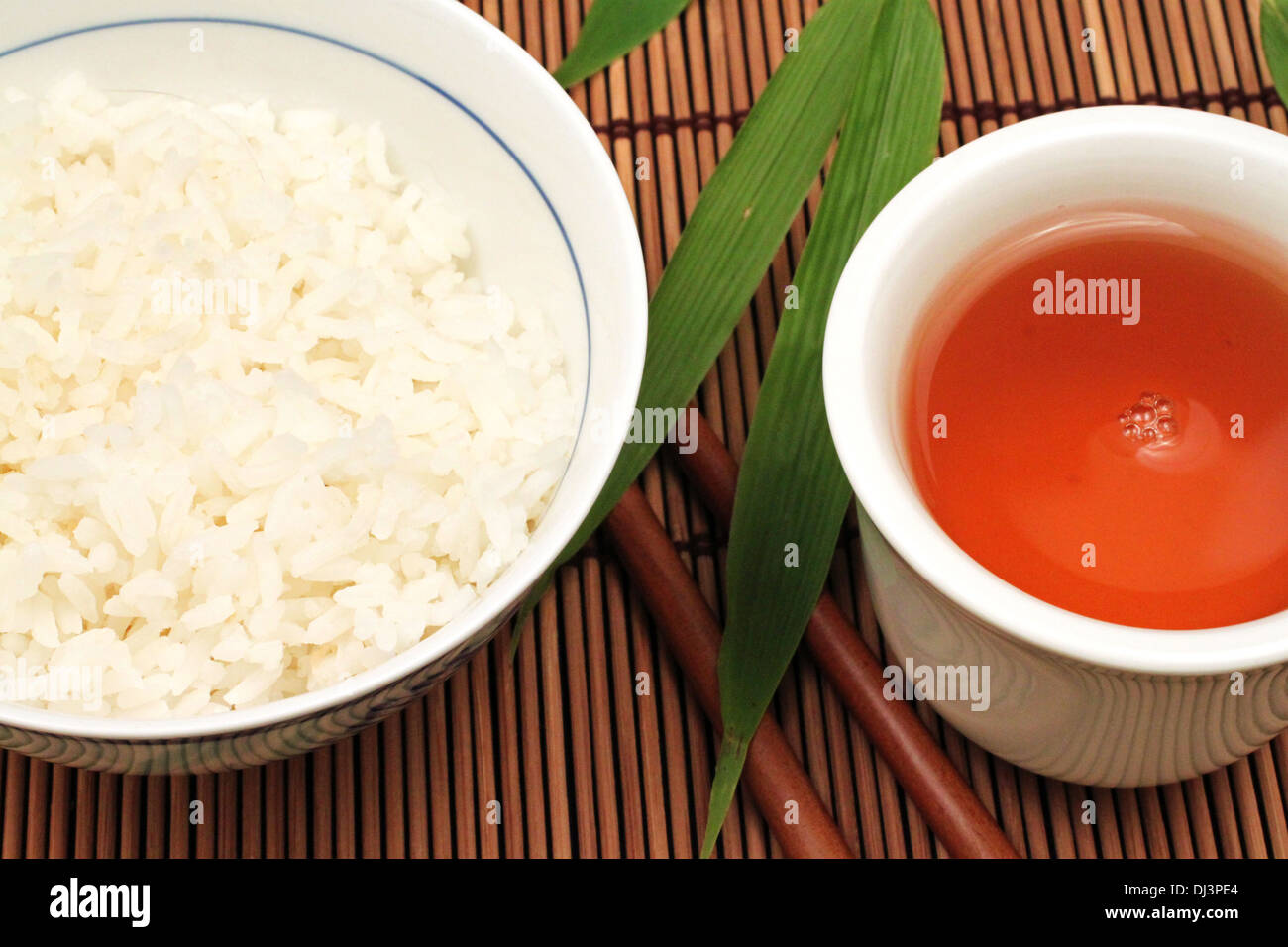 Rice and tea Stock Photo - Alamy