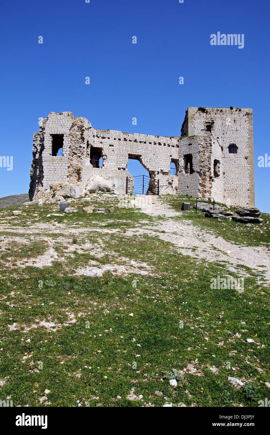 Star castle (Castillo de la Estrella) on top of the hill, Teba, Malaga ...