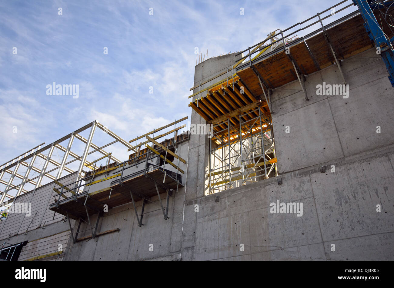 Photo of new building being constructed Stock Photo - Alamy