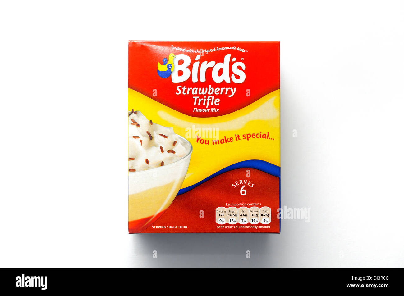 Birds strawberry trifle Stock Photo - Alamy