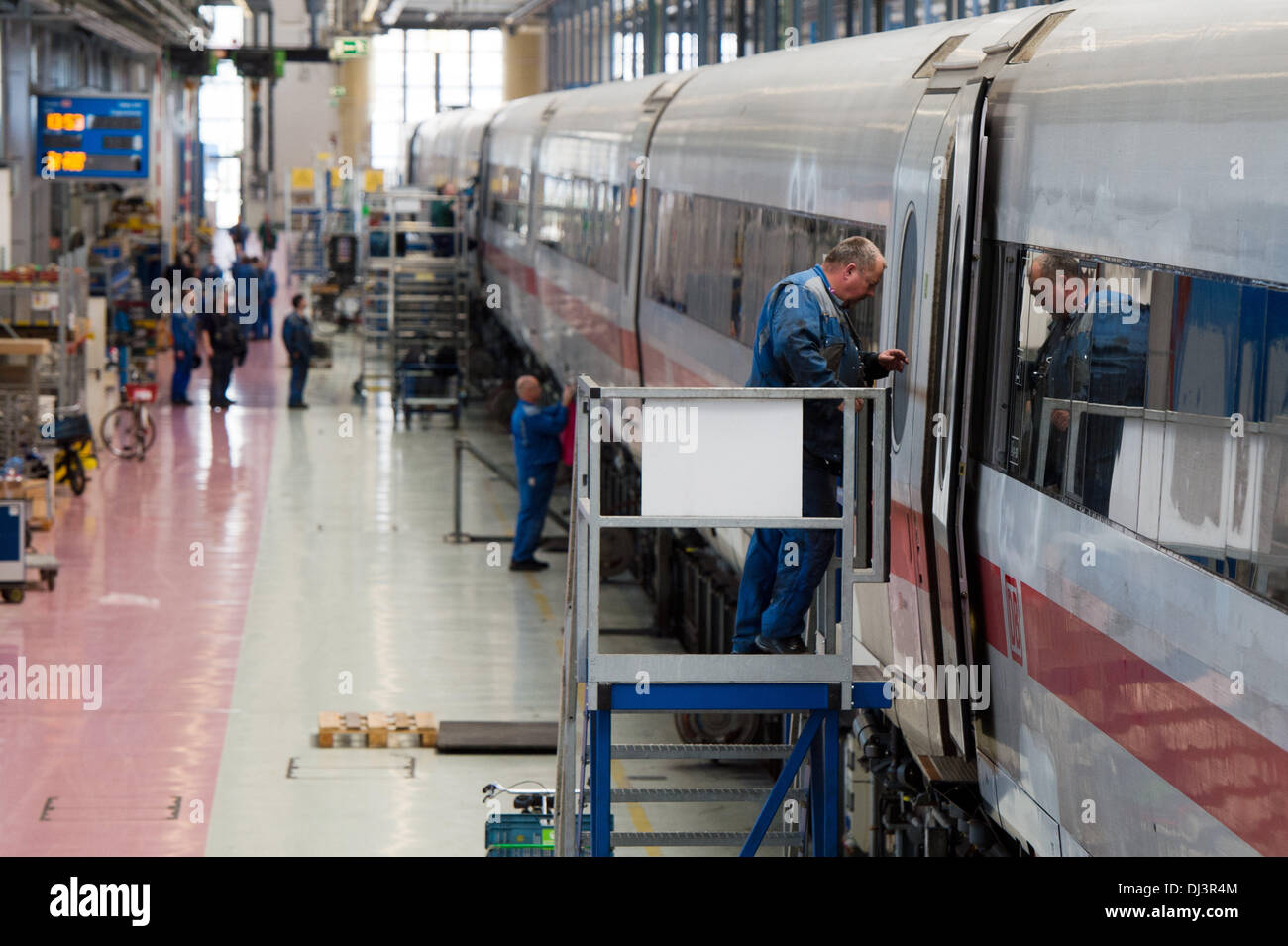 Berlin, Germany. 12th Nov, 2013. An ICE train stands parked in the ...