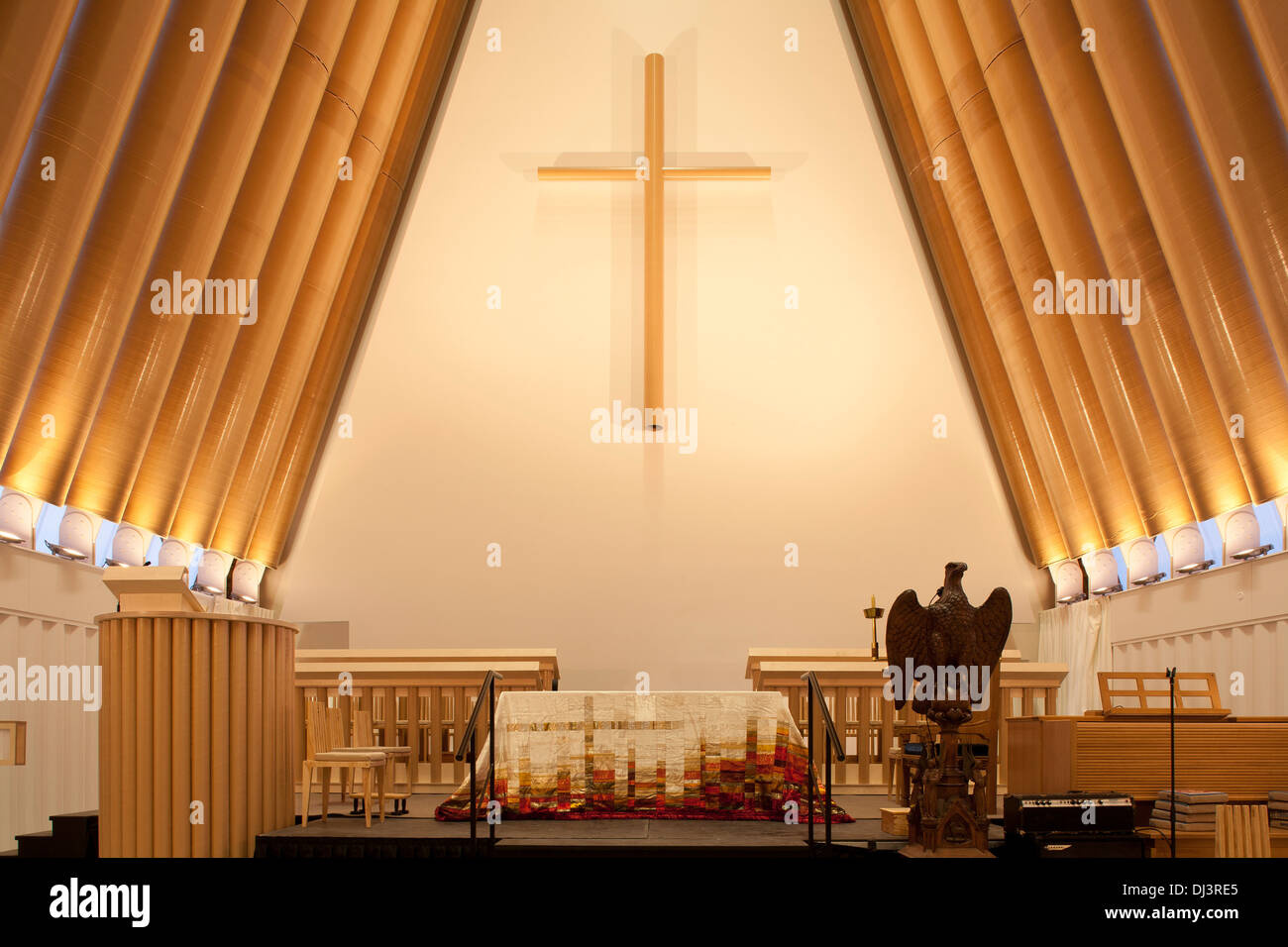 Transitional Cathedral, Cardboard Cathedral, Christchurch, New Zealand ...