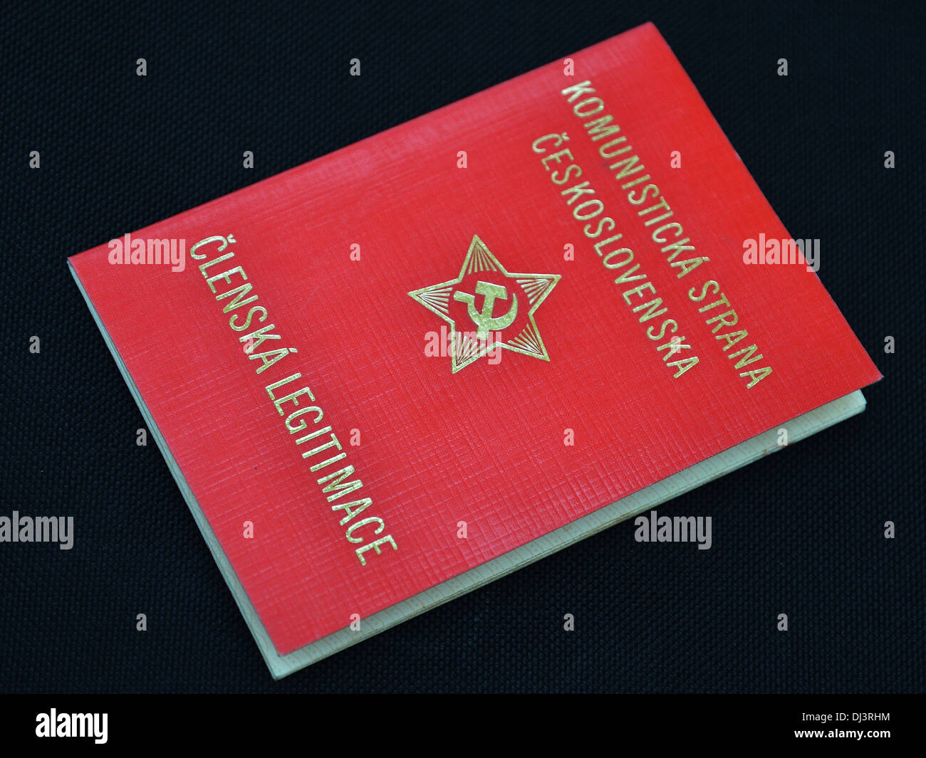 Czechoslovak Communist Party, member identification card, red star ...
