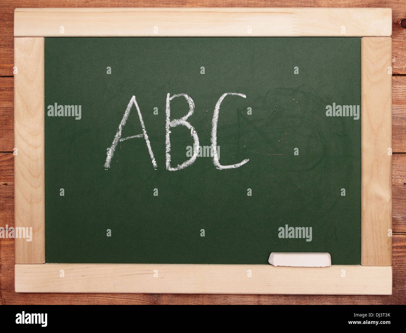 Abc school blackboard green board hi-res stock photography and images ...