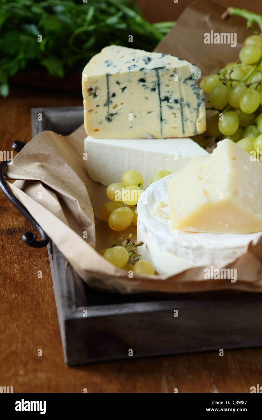 Cheese assortment tray hi-res stock photography and images - Alamy