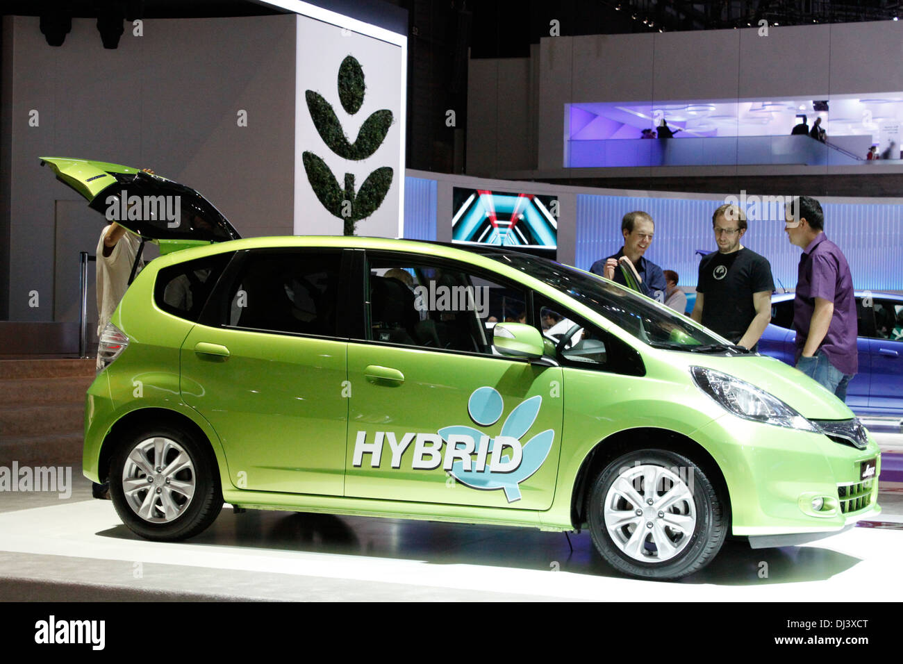 International auto show in Geneva, Electric Car, Hybrid, Switzerland Stock Photo - Alamy
