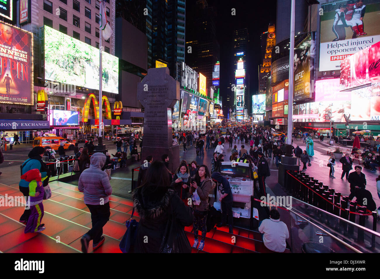 Times Square at night, New York City, United States of America Stock ...