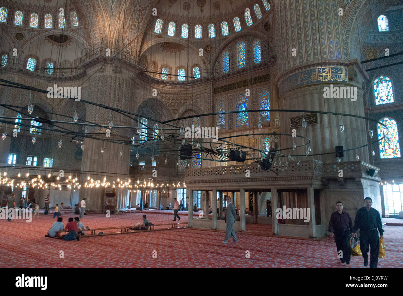 Interior of the blue mosque in Istanbul Stock Photo - Alamy