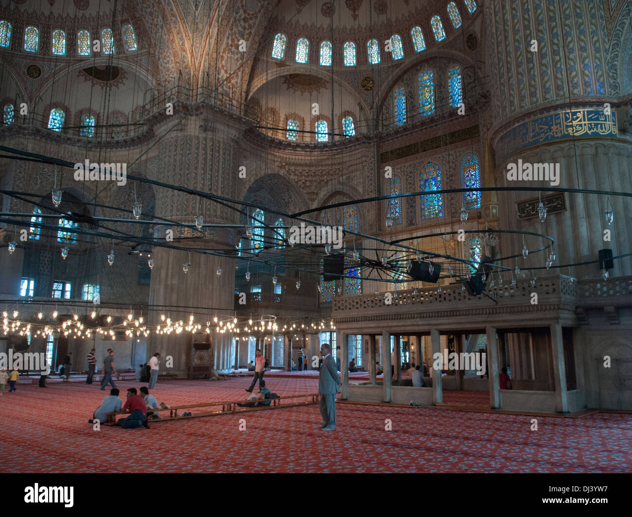 Interior of the blue mosque in Istanbul Stock Photo - Alamy