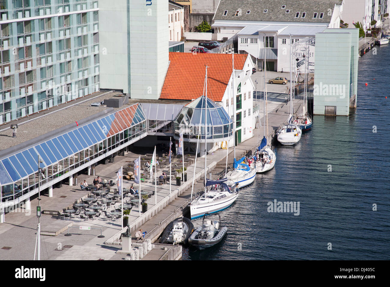 europe, norway, haugesund town, view with hotel maritim Stock Photo - Alamy