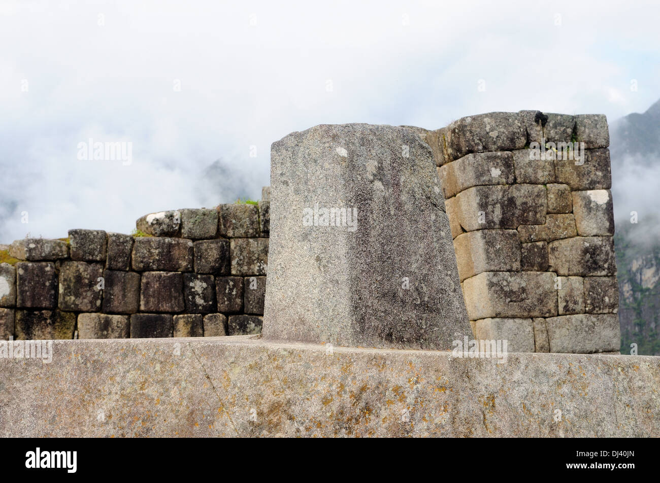 intihuatana machu picchu peru Stock Photo - Alamy