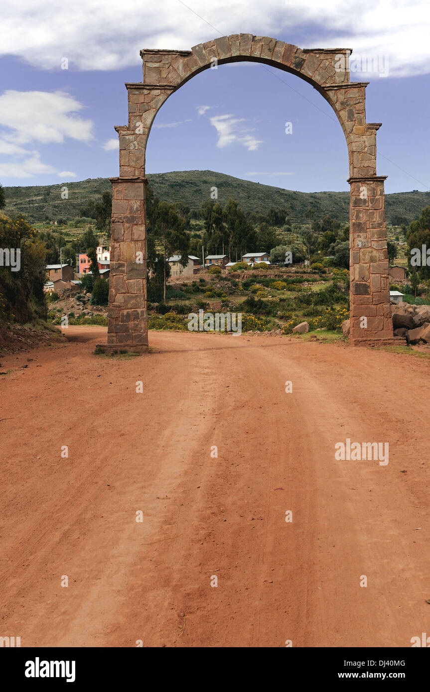 lake titicaca gate Stock Photo - Alamy