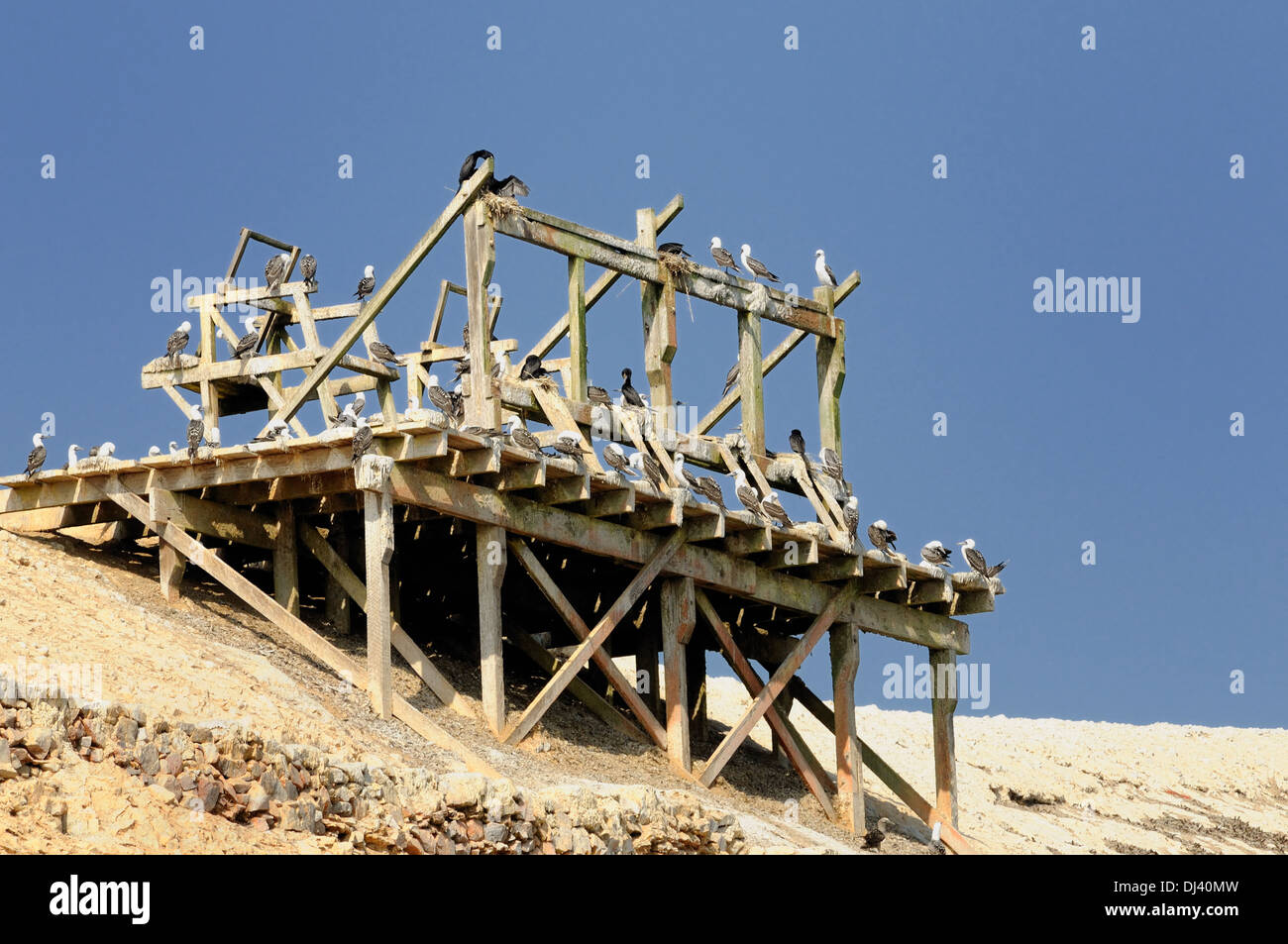 Guano Peru loading ramp Stock Photo - Alamy