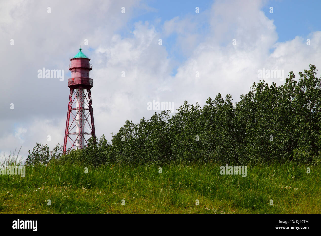 Campen Lighthouse at the entrance to Ems Stock Photo - Alamy
