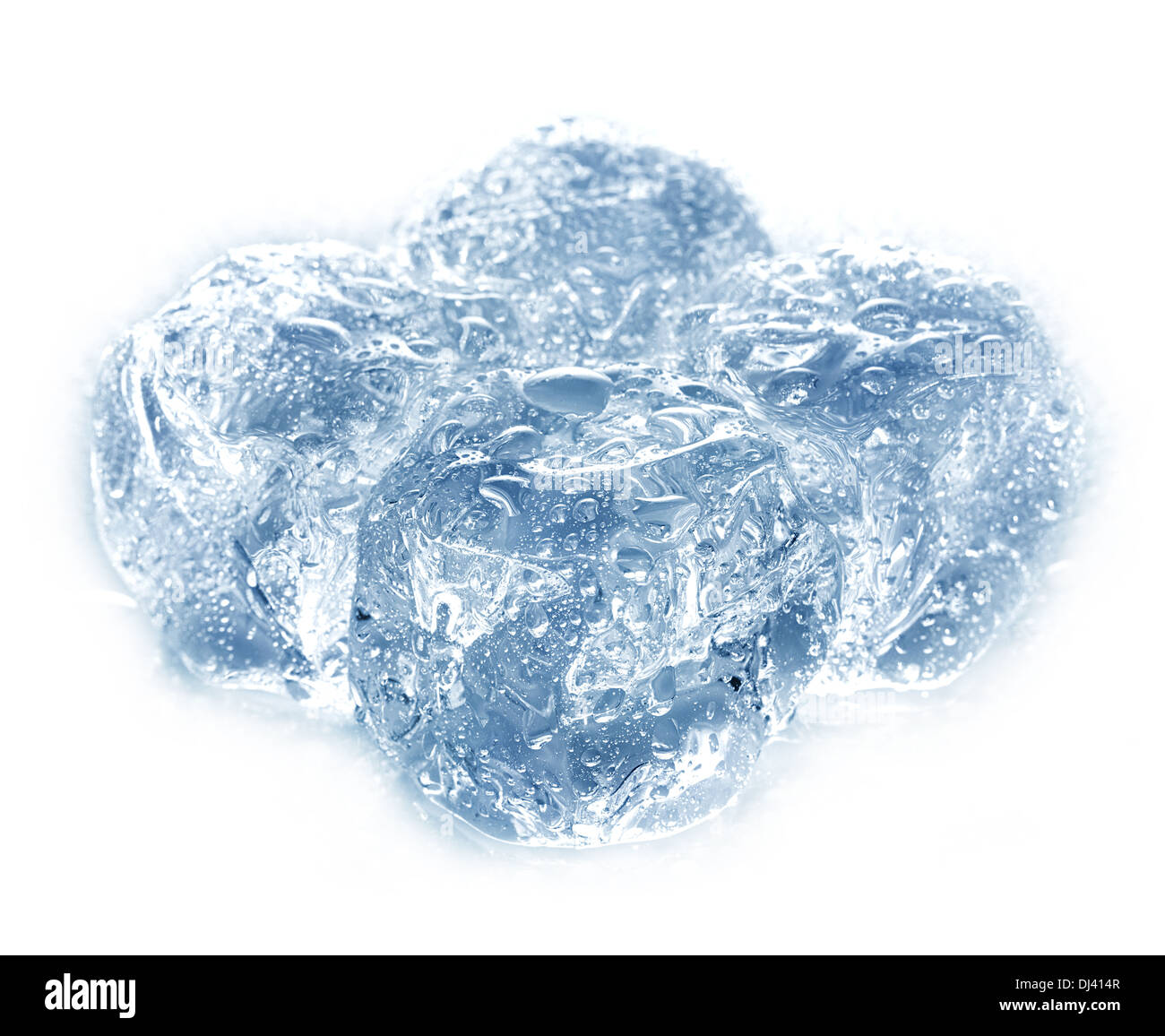 Ice cubes isolated on white Stock Photo - Alamy