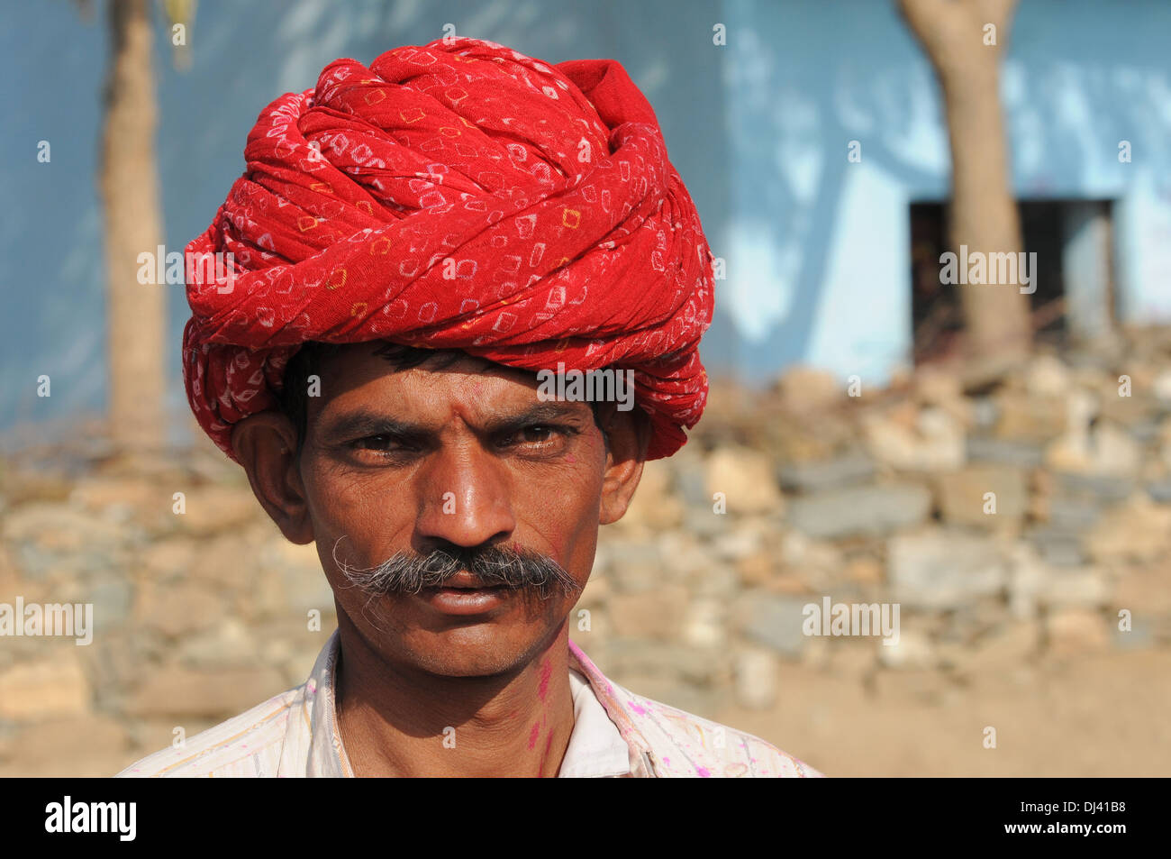 Man With Red Turban High Resolution Stock Photography and Images - Alamy