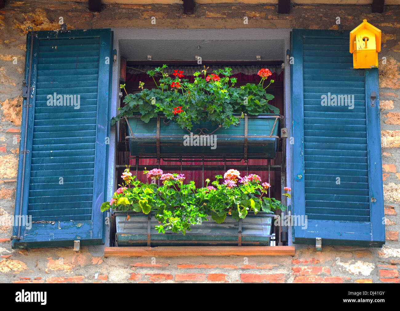 Italian windows shutter blinds hi-res stock photography and images - Alamy