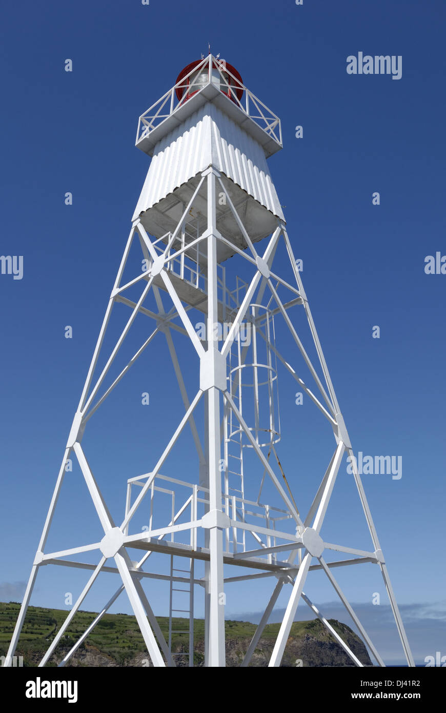 Lighthouse in Horta Stock Photo - Alamy