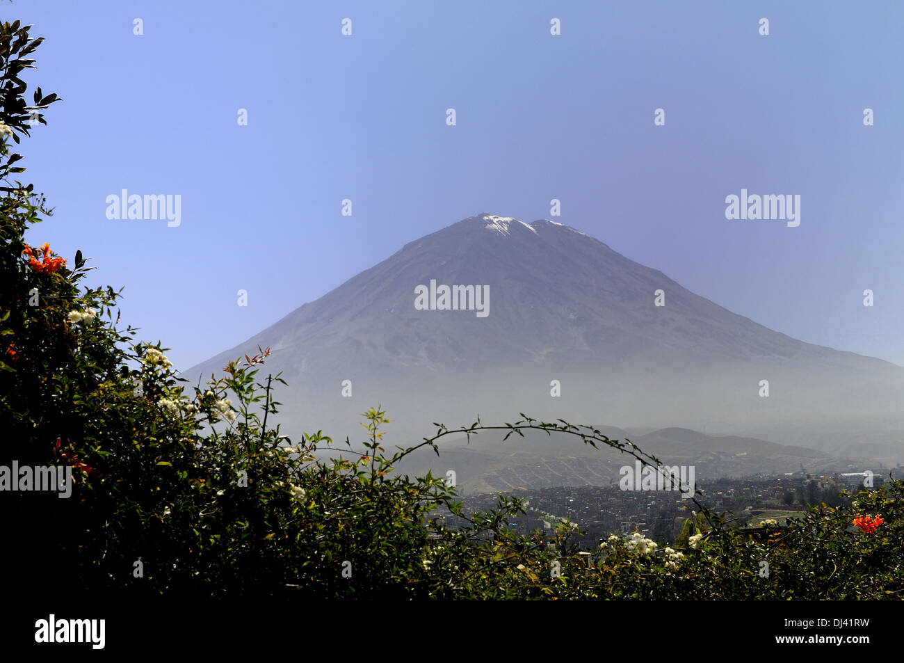 Arequipa Peru Misti volcano Stock Photo - Alamy