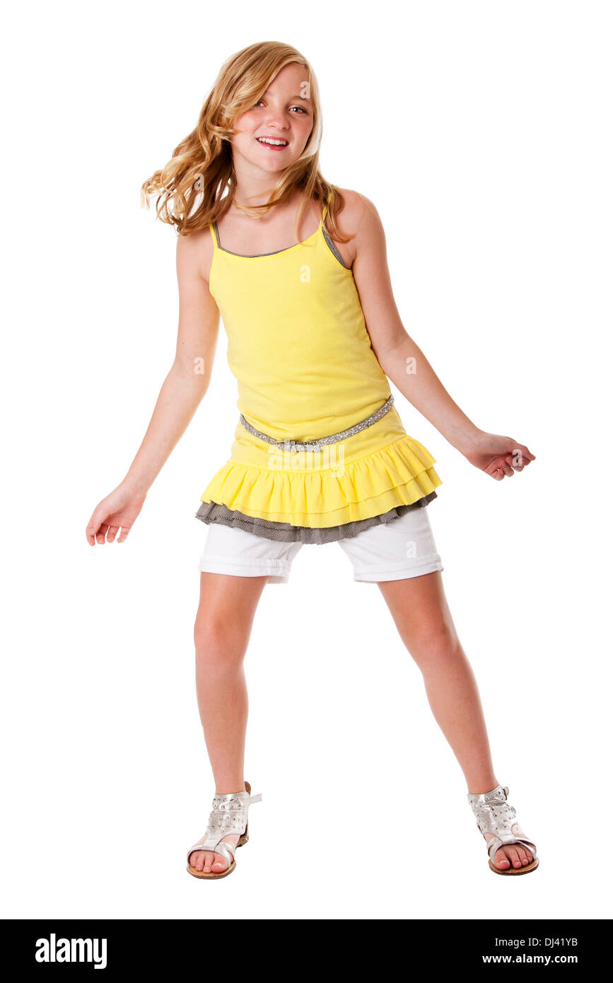 Fun and dancing girl Stock Photo - Alamy