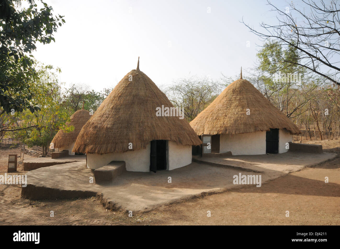 Tribal huts, Shilpgram, Udaipur, Rajasthan India Stock Photo - Alamy