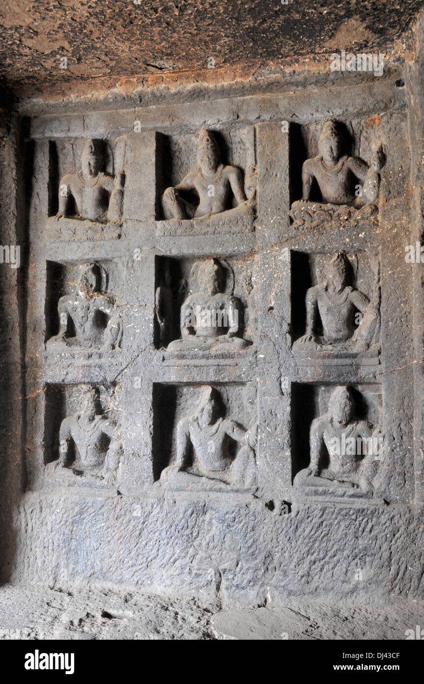 Cave 12 : Mandala with Buddha Ground Floor. Ellora Caves, Aurangabad ...
