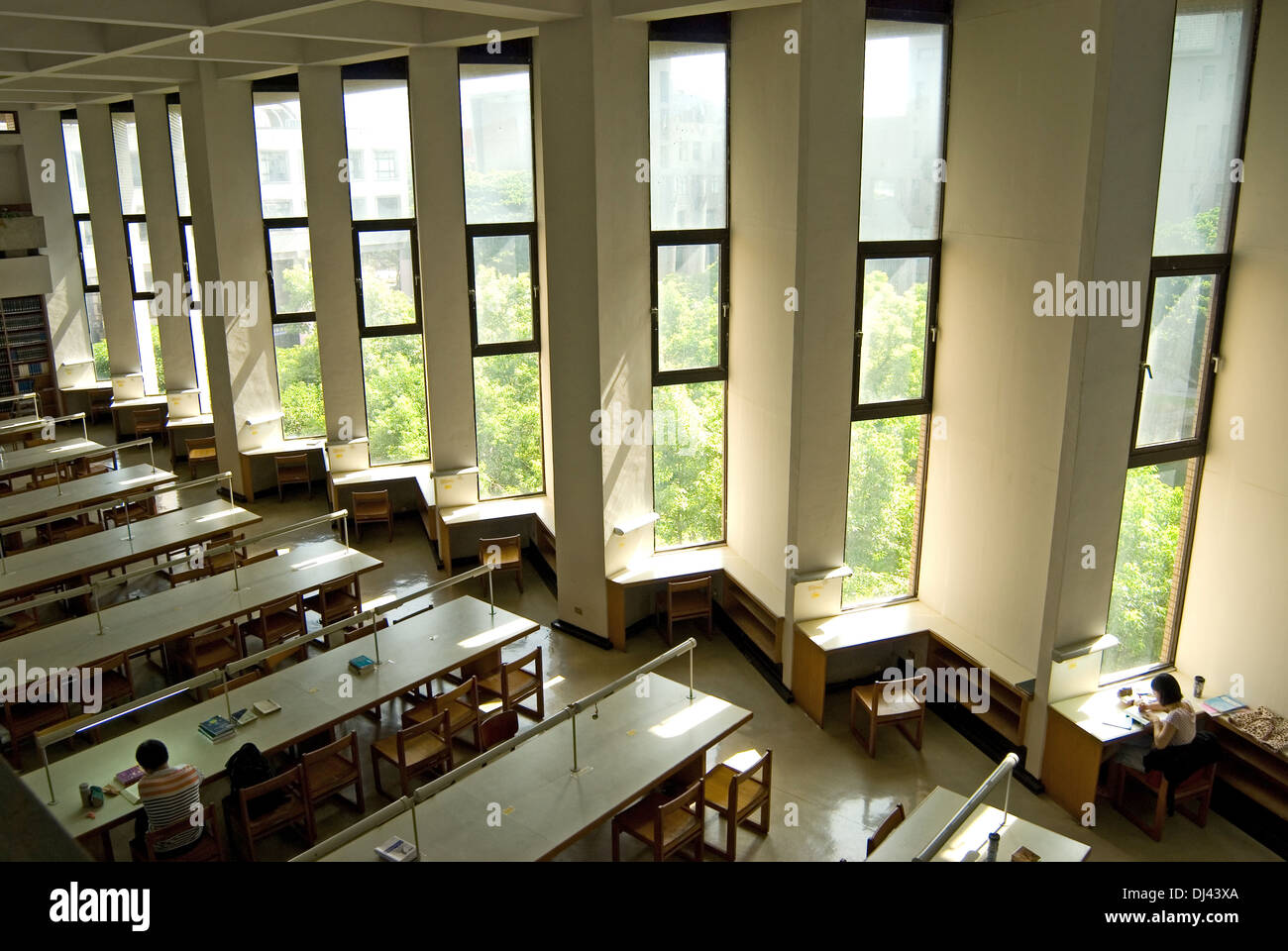 Windows of University Library Stock Photo - Alamy