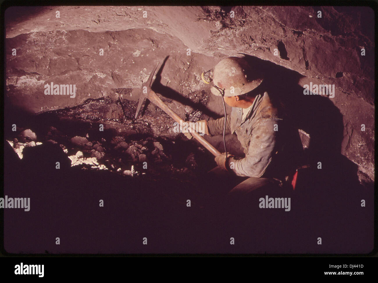 This photograph depicts an underground uranium mining operation. Uranium mining is a key part of ...