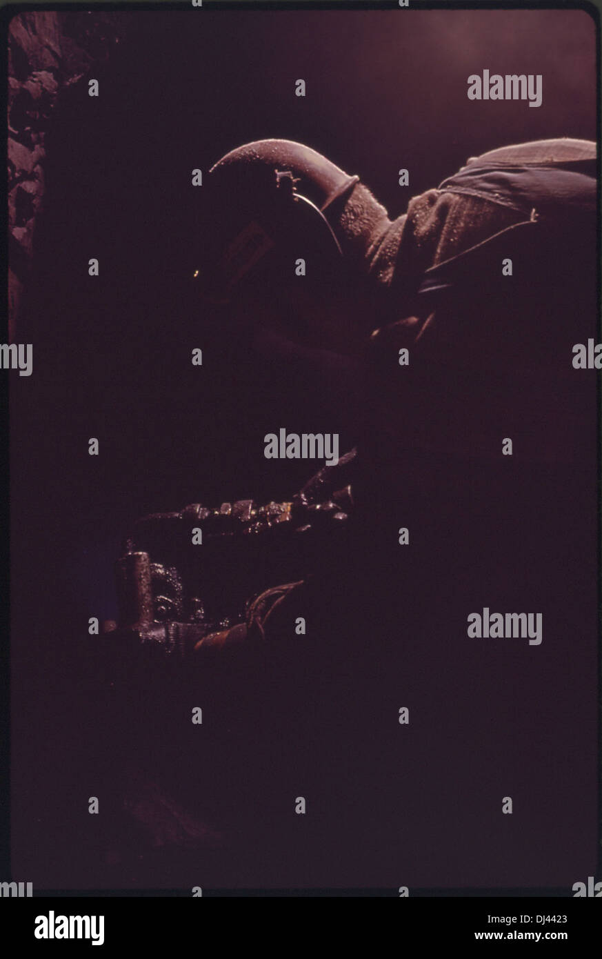 A depiction of underground uranium mining, highlighting the mining ...