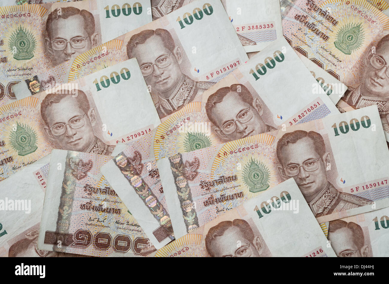 Close up of thailand currency, thai baht with the images of Thailand ...