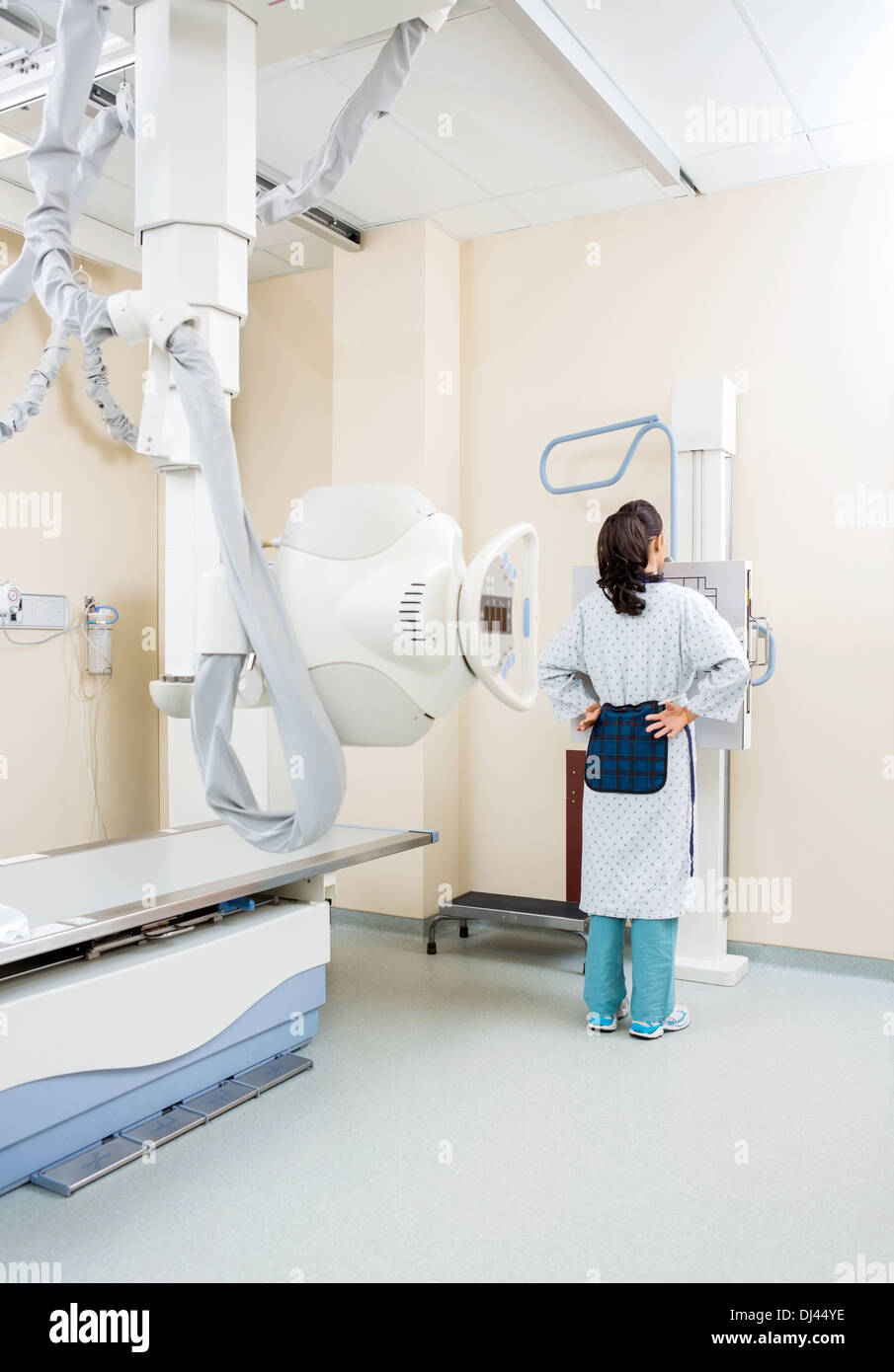 Female Patient Getting Chest Xray Stock Photo - Alamy