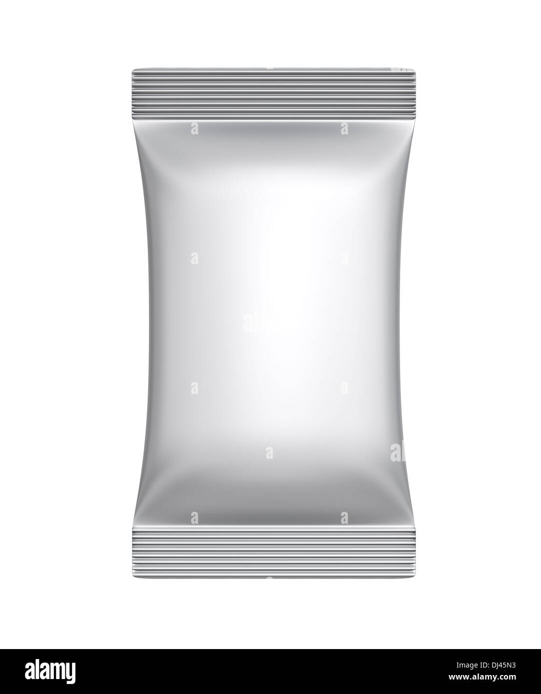 Grey sachet bag package isolated on white background Stock Photo - Alamy