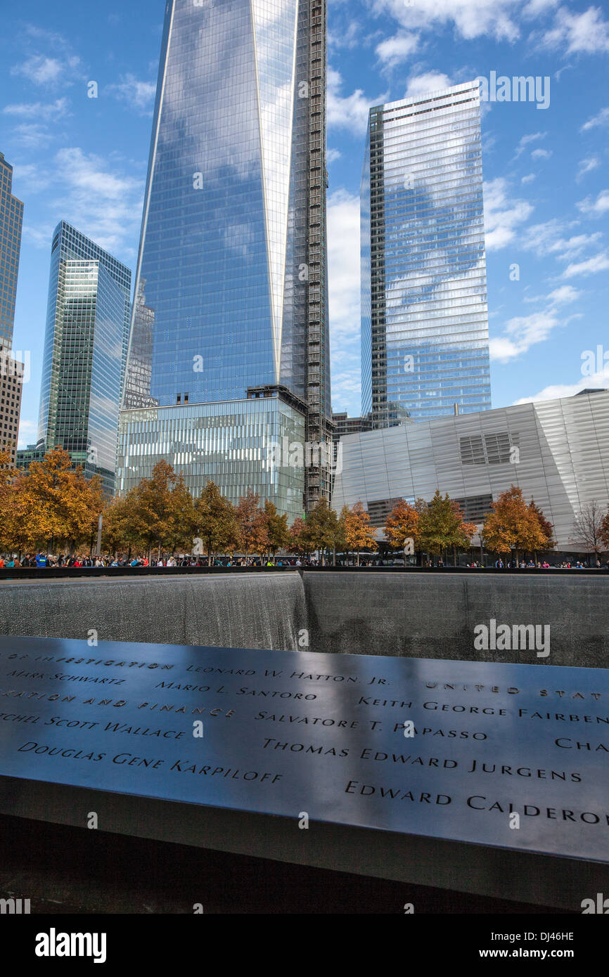 Ground Zero or the 9/11 Memorial site New York City;New York;USA;United ...