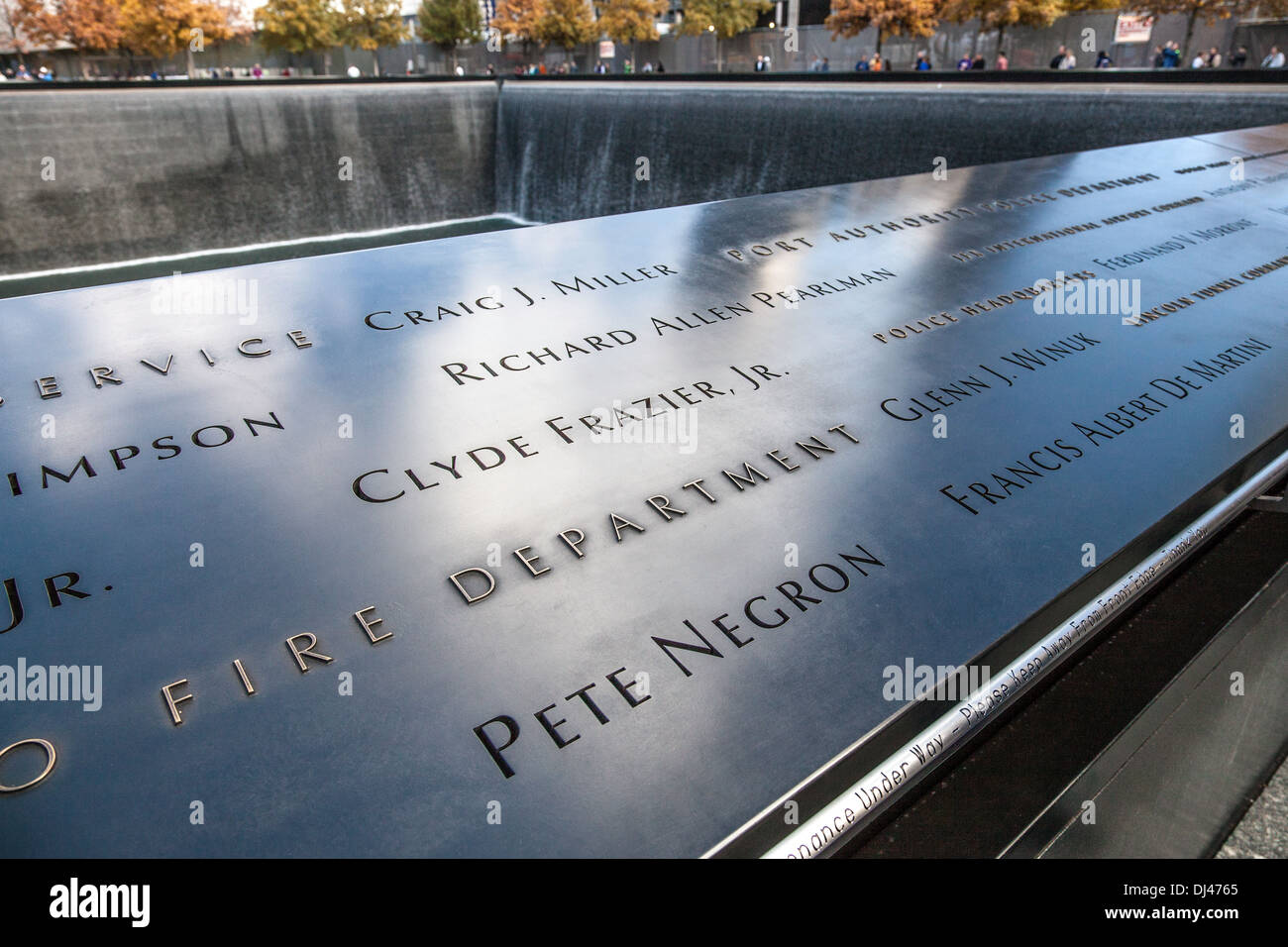 Ground Zero or the 9/11 Memorial site New York City;New York;USA;United ...
