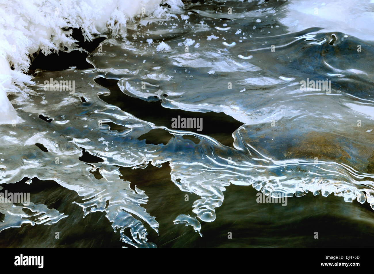 Ice on the water Stock Photo - Alamy