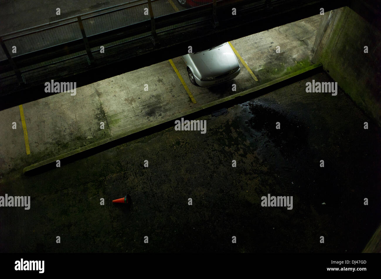 car in underground car park, night Stock Photo - Alamy