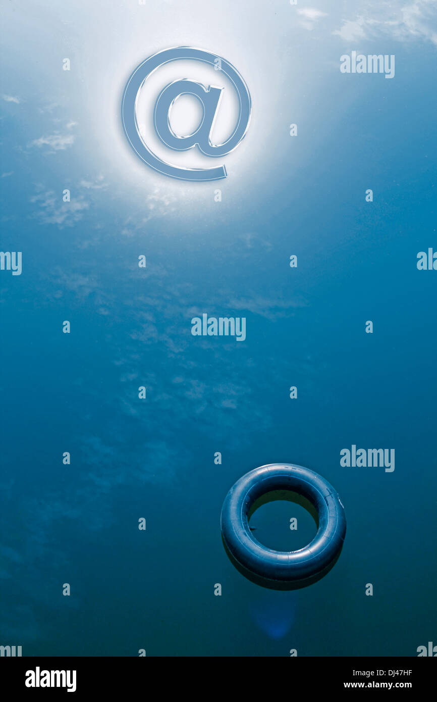 Email icon, at symbol Concept Stock Photo - Alamy