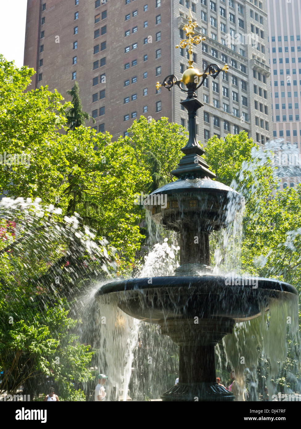 The Mould Fountain, City Hall Park, NYC Stock Photo - Alamy