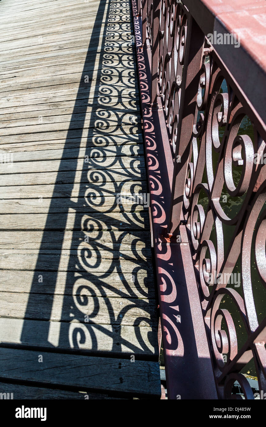 detail of an old bridge with decorated handrail Stock Photo - Alamy