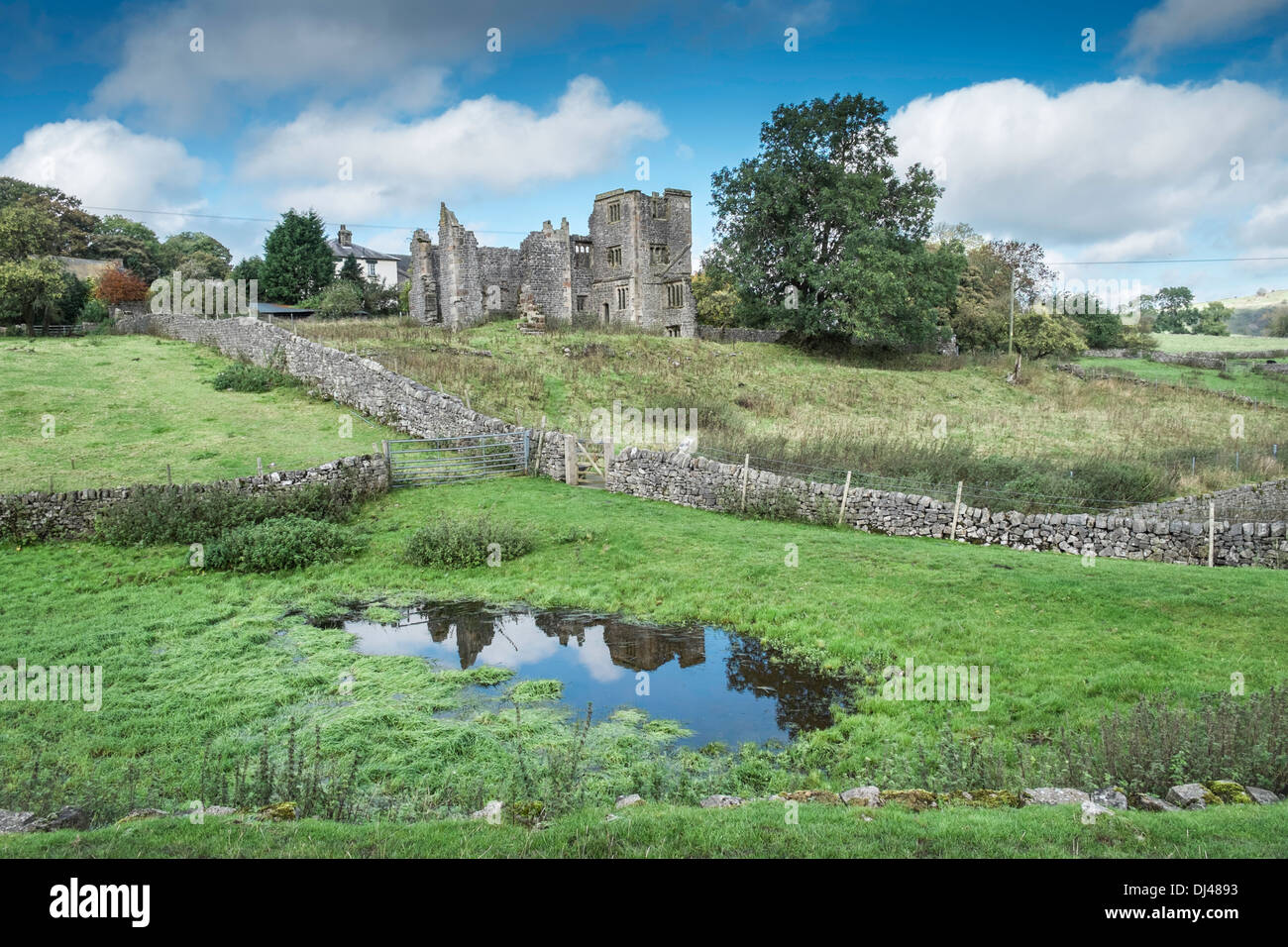 Throwley Hall manor house ruins (aka Throwley Old Hall), Peak District ...